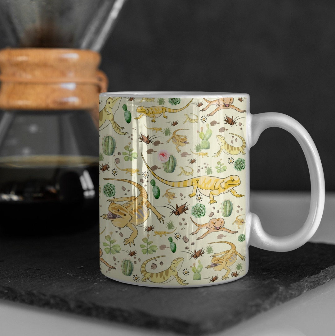 Bearded Dragon Mugs, Dragon Owner Gift, Pet Bearded Dragon, Reptile ...
