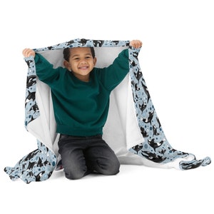 Orca Throw Blanket, Orcinus Orca, Killer Whale, Dolphin, Whale Blanket ...