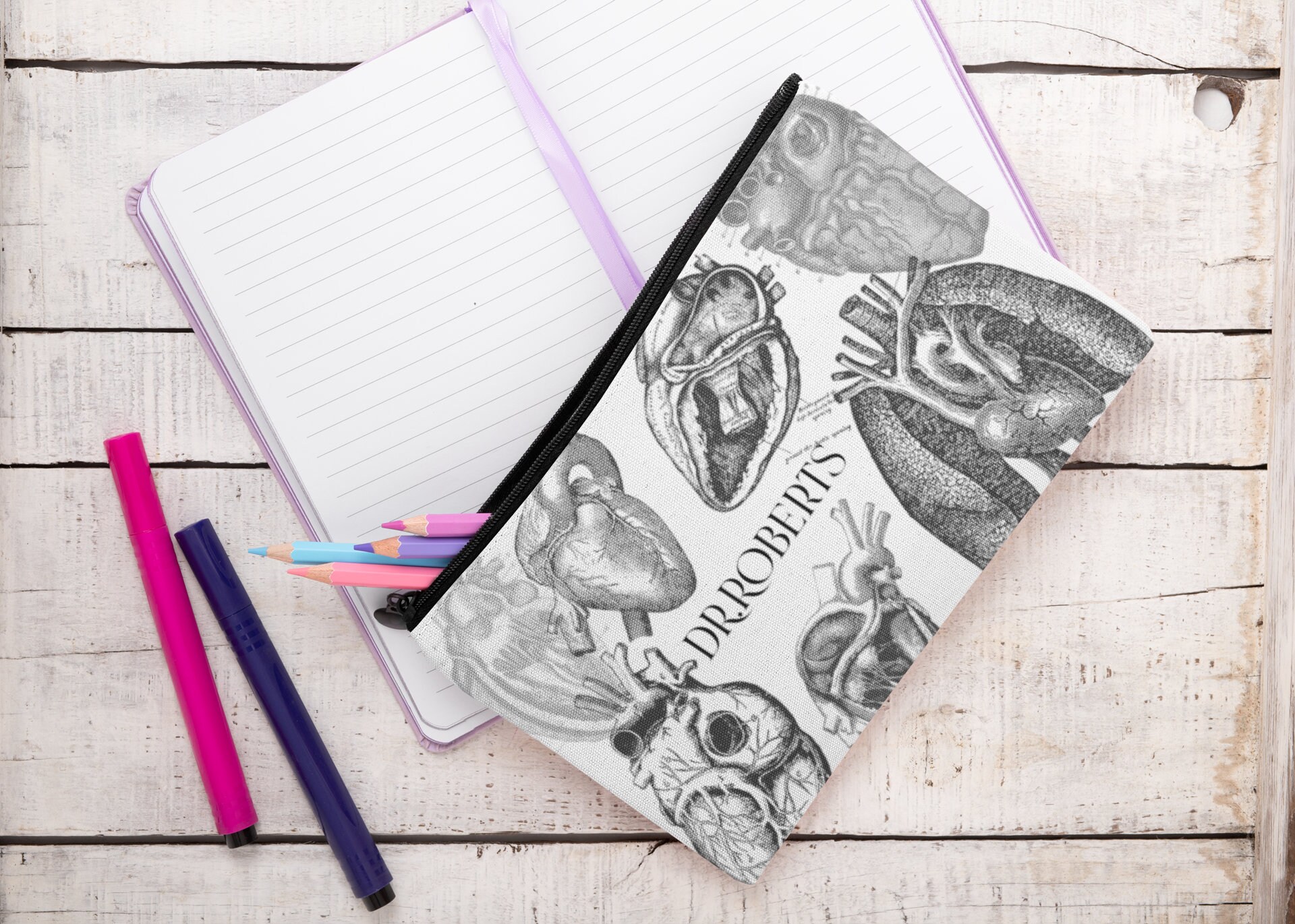 Custom Anatomy Accessory Pouches Anatomy Gift Cardiologist | Etsy