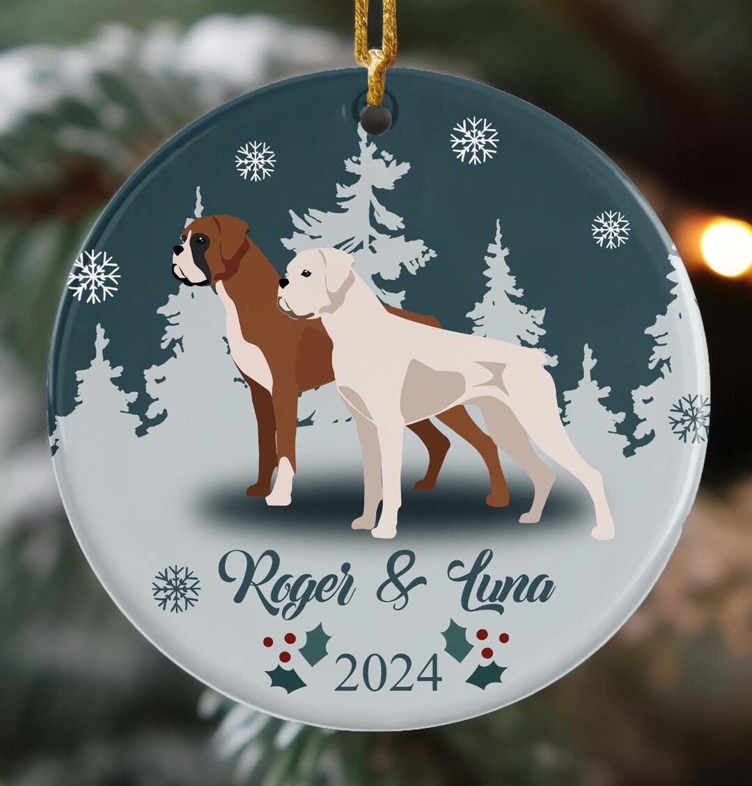 Personalized Boxer Memorial Ornament, Custom Boxer Dog Lover Gift ...