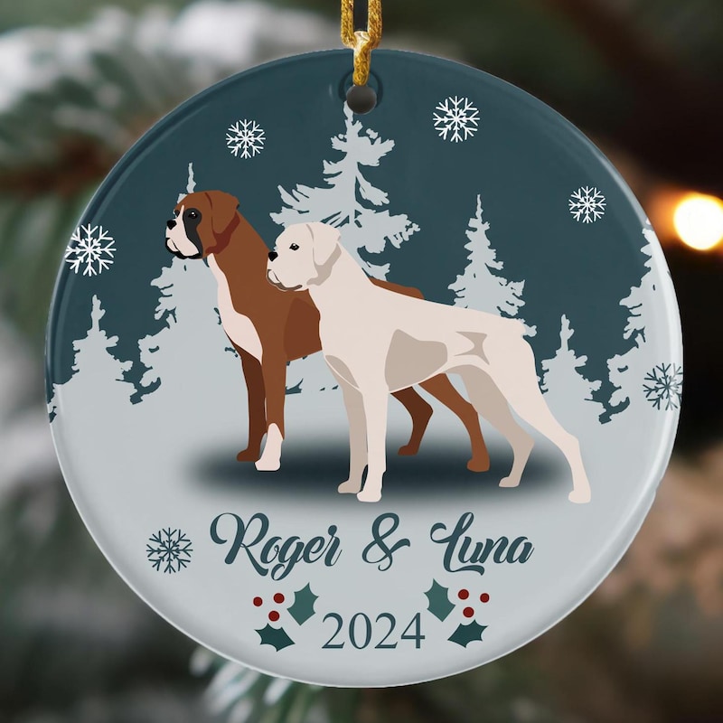 Boxer Ornament - Etsy