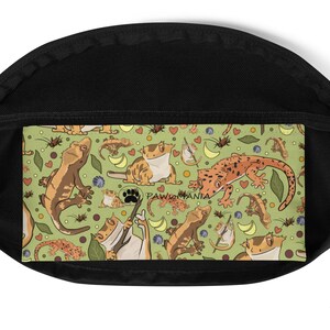 Crested Gecko Fanny Pack, Gecko Decal, Reptile Bag, Geckos Bag, Gecko ...