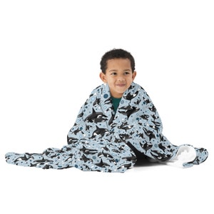 Orca Throw Blanket, Orcinus Orca, Killer Whale, Dolphin, Whale Blanket ...
