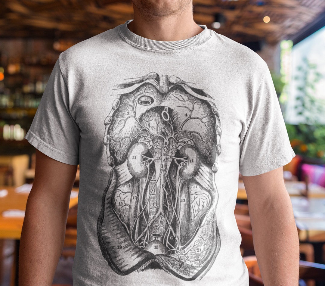 Human Internal Organs, Kidneys, Liver, Bones Short-sleeve Unisex T ...