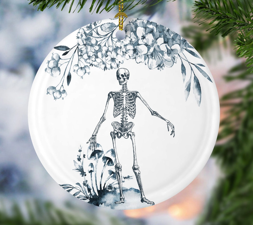 Skeleton Christmas Porcelain Ornamentschiropractor - Etsy