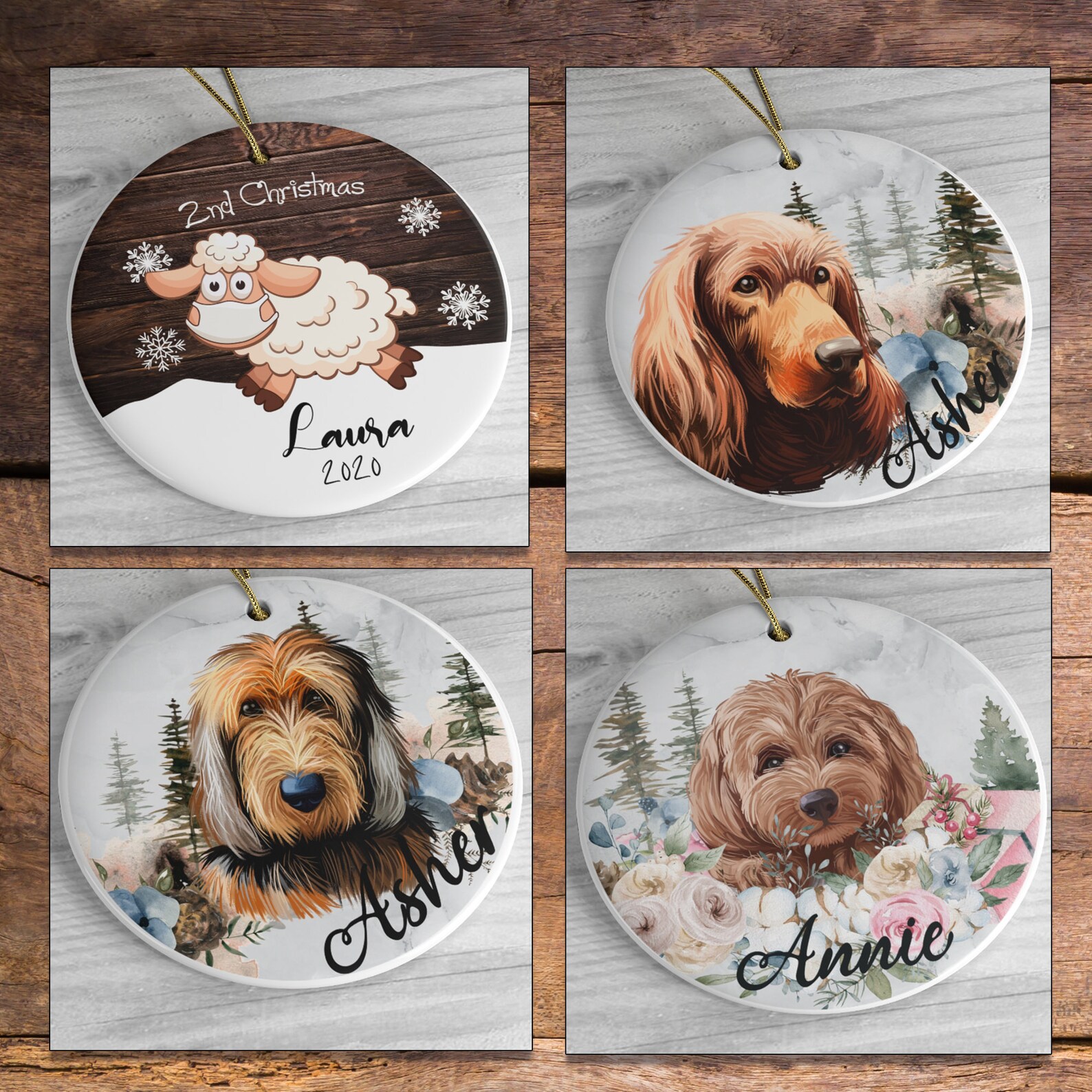 Personalized Cavapoo Cavoodle Cockapoo Christmas Ceramic - Etsy