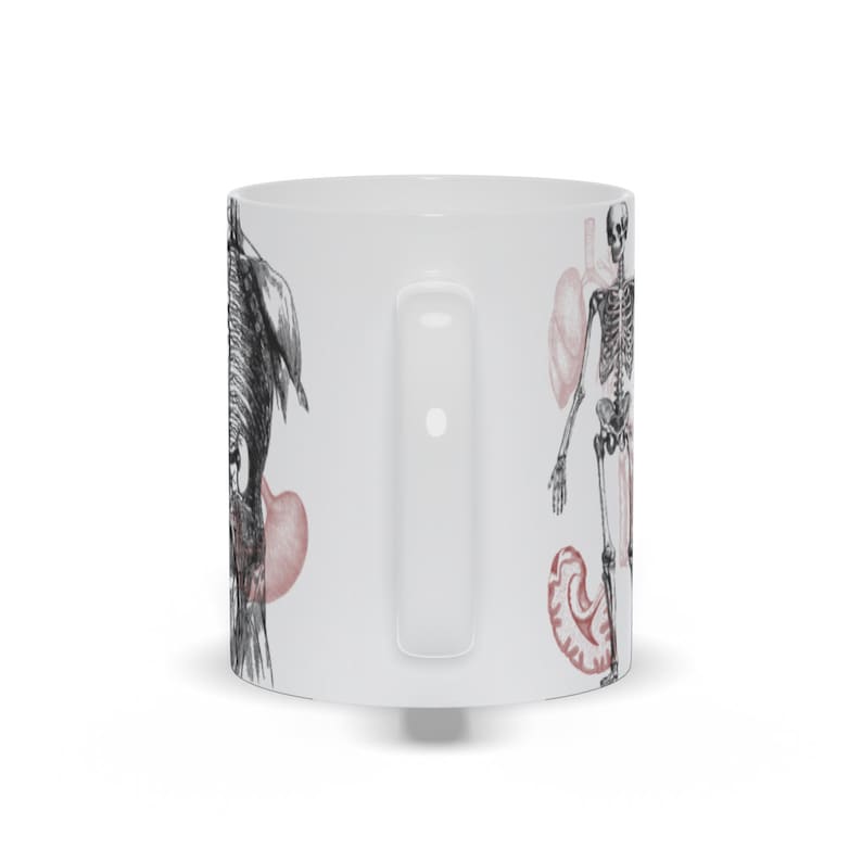 Bones and Internal Organs, Human Anatomy Gothic Ceramic Mug,nephrology ...