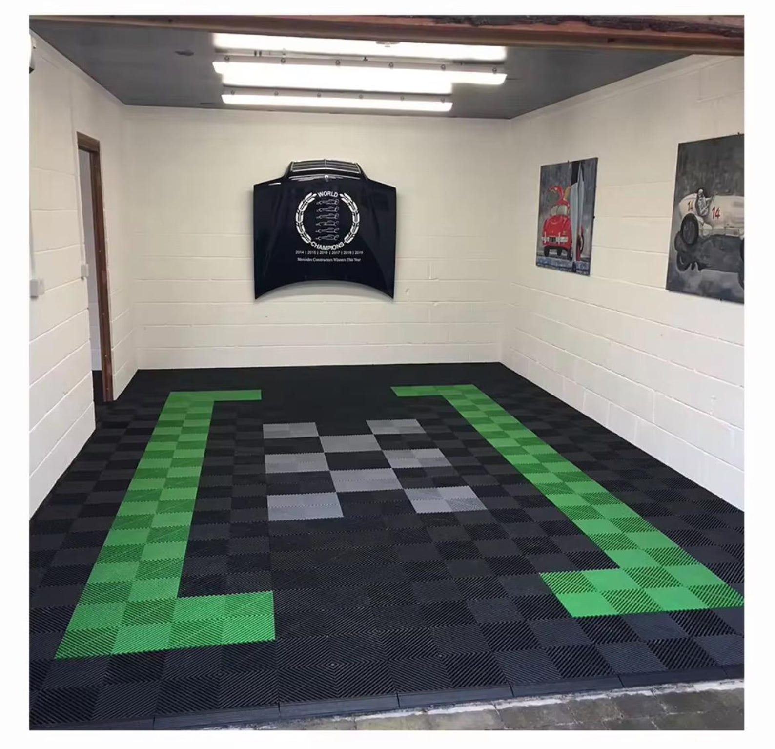 Garage Floor Tiles - Modular Interlock Garage Flooring (15.75 X 15.75 ...