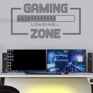 Gaming Zone Wall Stickers Gamers Loading Wall Stickers, Gamer Wall ...
