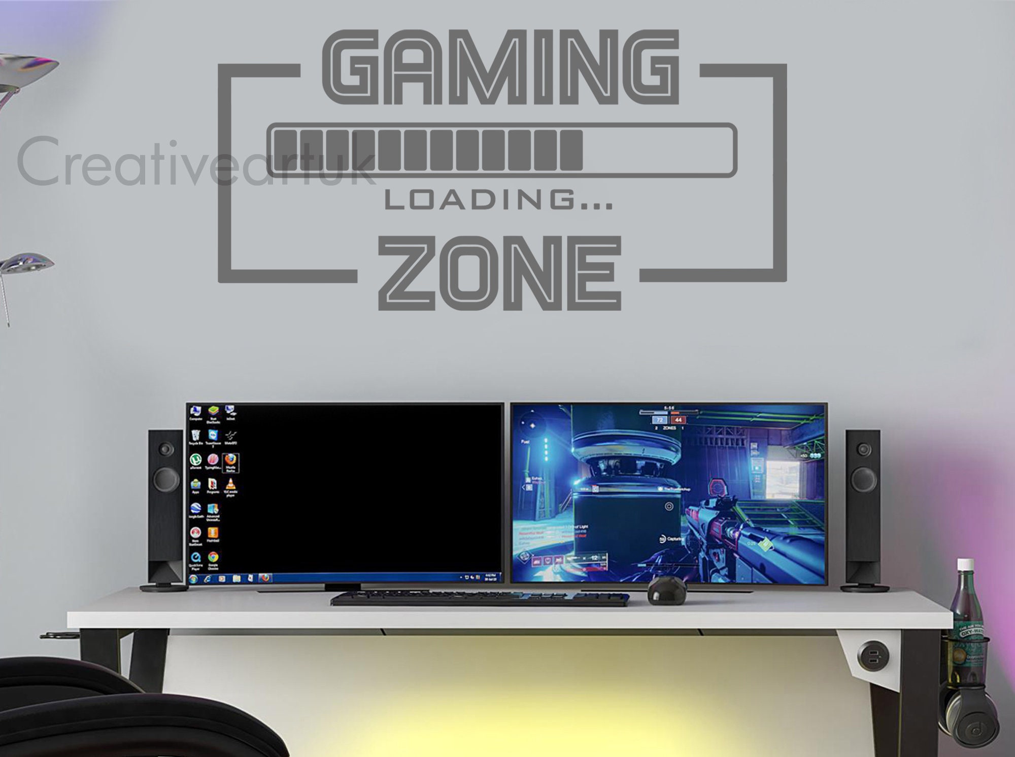 Gaming Zone Wall Stickers Gamers Loading Wall Stickers Gamer - Etsy UK