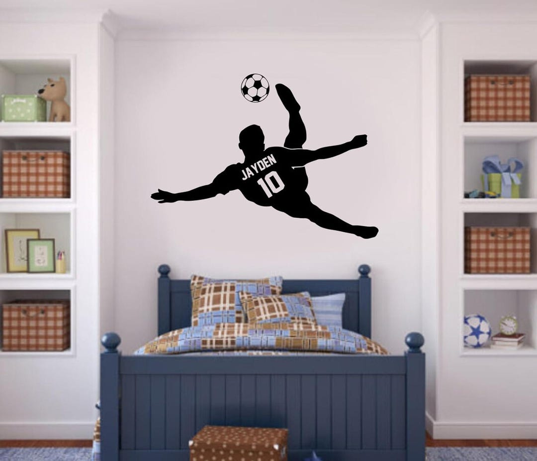 Personalized Football Wall Decal: Custom Name Vinyl Sports Sticker OH ...