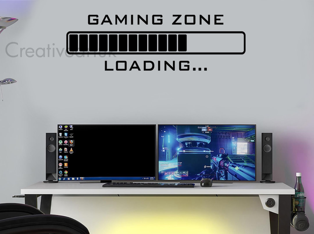 Gaming Zone Wall Stickers Gamer Loading Wall Sticker Gamer Wall Decor ...