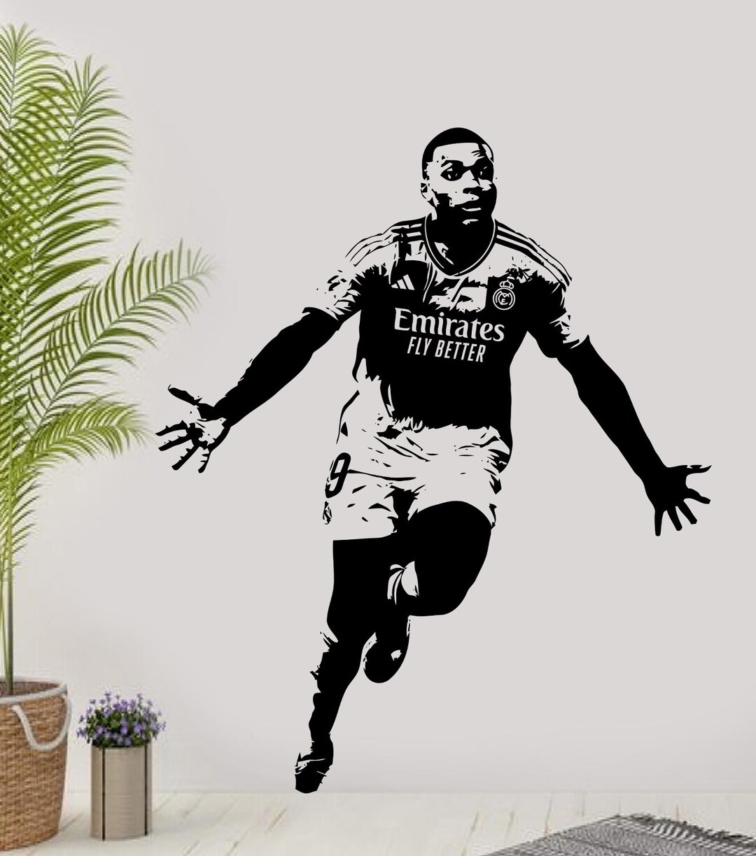 Kylian Mbappé R Madrid Wall Sticker: Football Fan Decor - Etsy