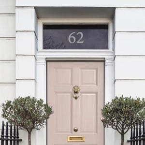 Personalised Frosted Vinyl Door Number | Custom House Number Sticker ...