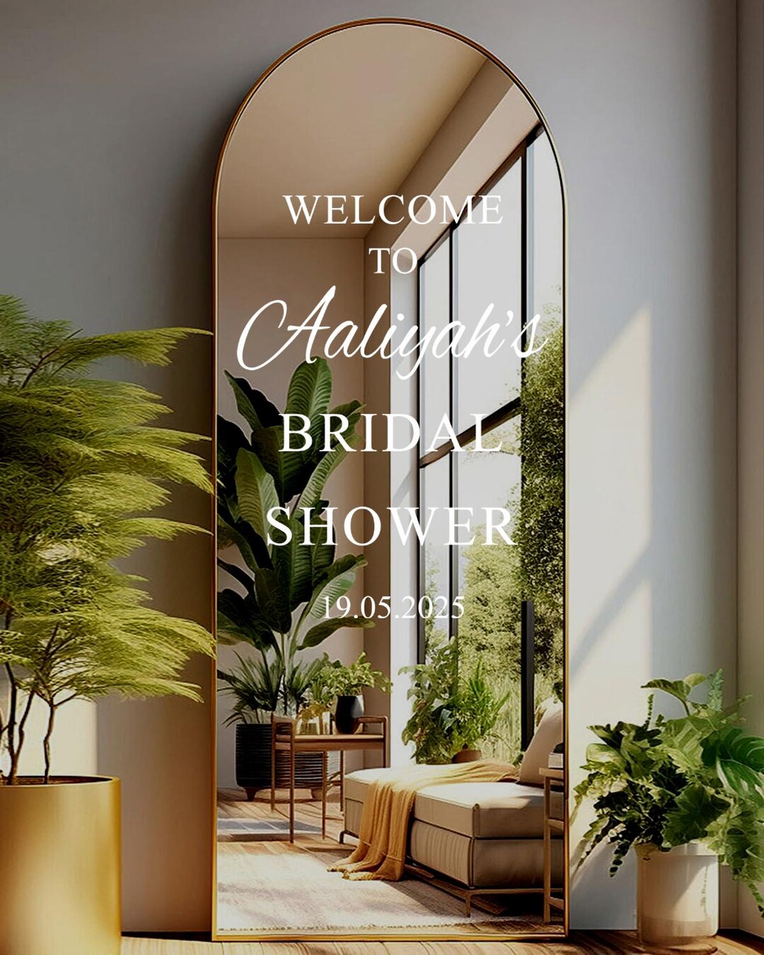 Personalised Bridal Shower Sign Sticker | Custom Vinyl Decal for ...