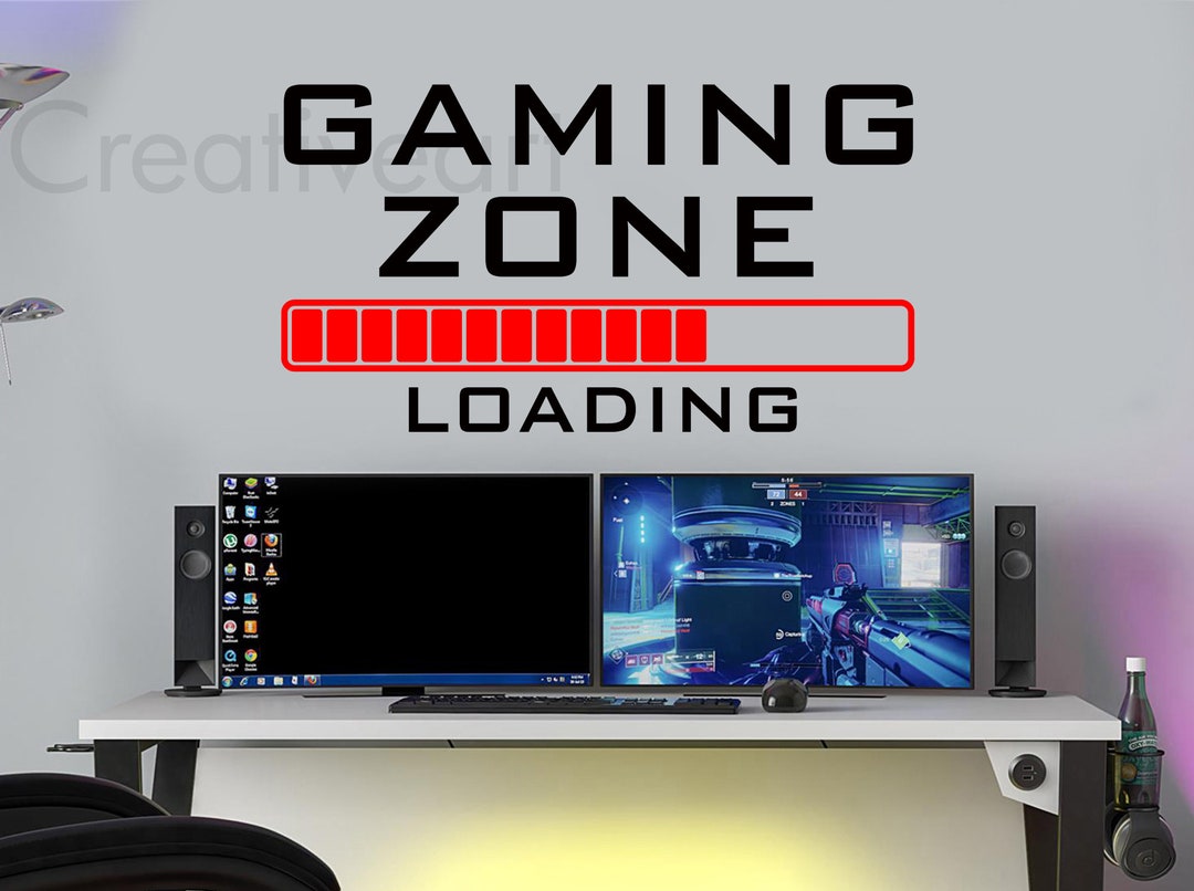 Gaming Zone Wall Stickers Gamer Loading Wall Stickers, Gamer Wall Decor ...
