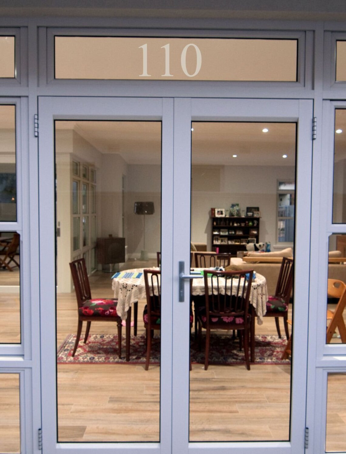 Personalised Frosted Vinyl Door Number | Custom House Number Sticker ...