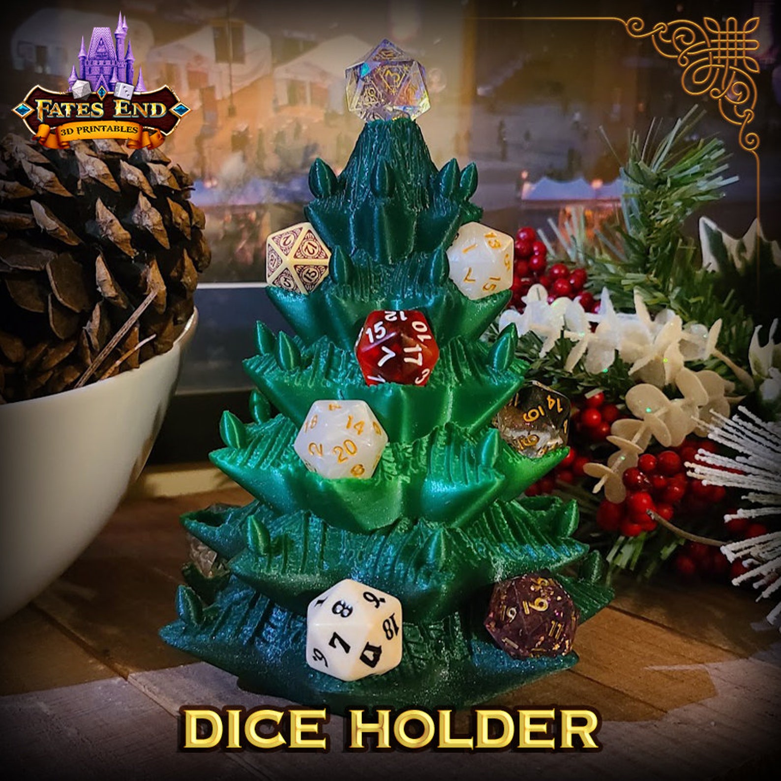 Dice Guardian Jolly Dice Boughs: Tree Dice Holder! Dnd Roleplaying ...
