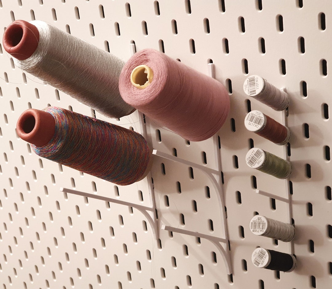Ikea Skadis Pegboard 5000m 10,000 Cone and Cotton Thread Holders ...