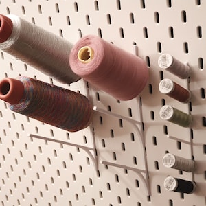 Ikea Skadis Pegboard 5000m 10,000 Cone and Cotton Thread Holders. Cotton/embroidery Thread ...