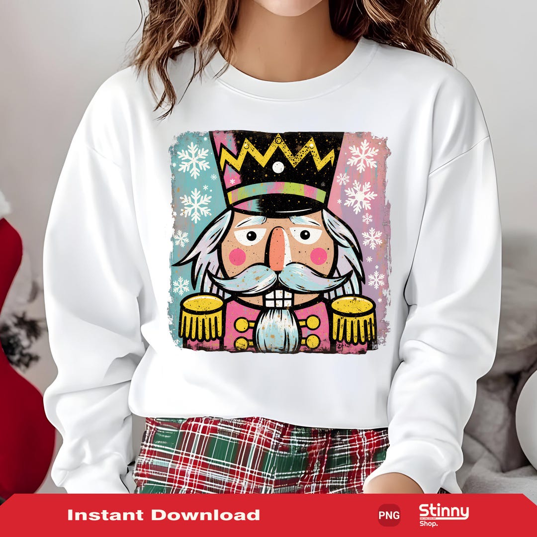 Preppy Nutcracker, Glitter Santa Claus Design, Merry Christmas Png ...