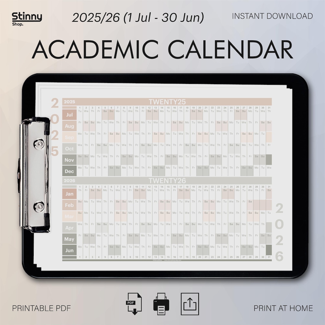 2025 2026 Academic Calendar, Large Calendar Wall Planner,2025 2026 ...