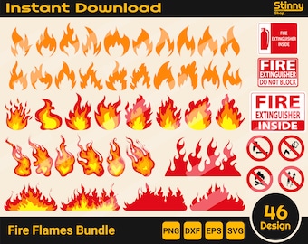 Fire Bundle Svg/ Fire Vector Svg/ Fire Clipart/ Flame Svg/ - Etsy