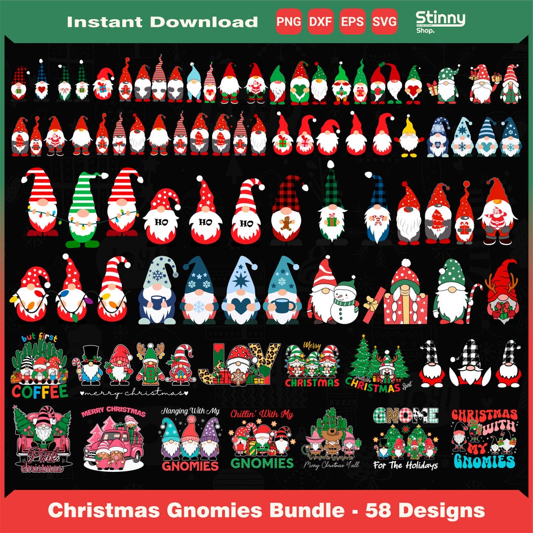 Christmas Gnomes Svg Bundle, Gnomes Svg, Merry Christmas Svg, Gnome ...