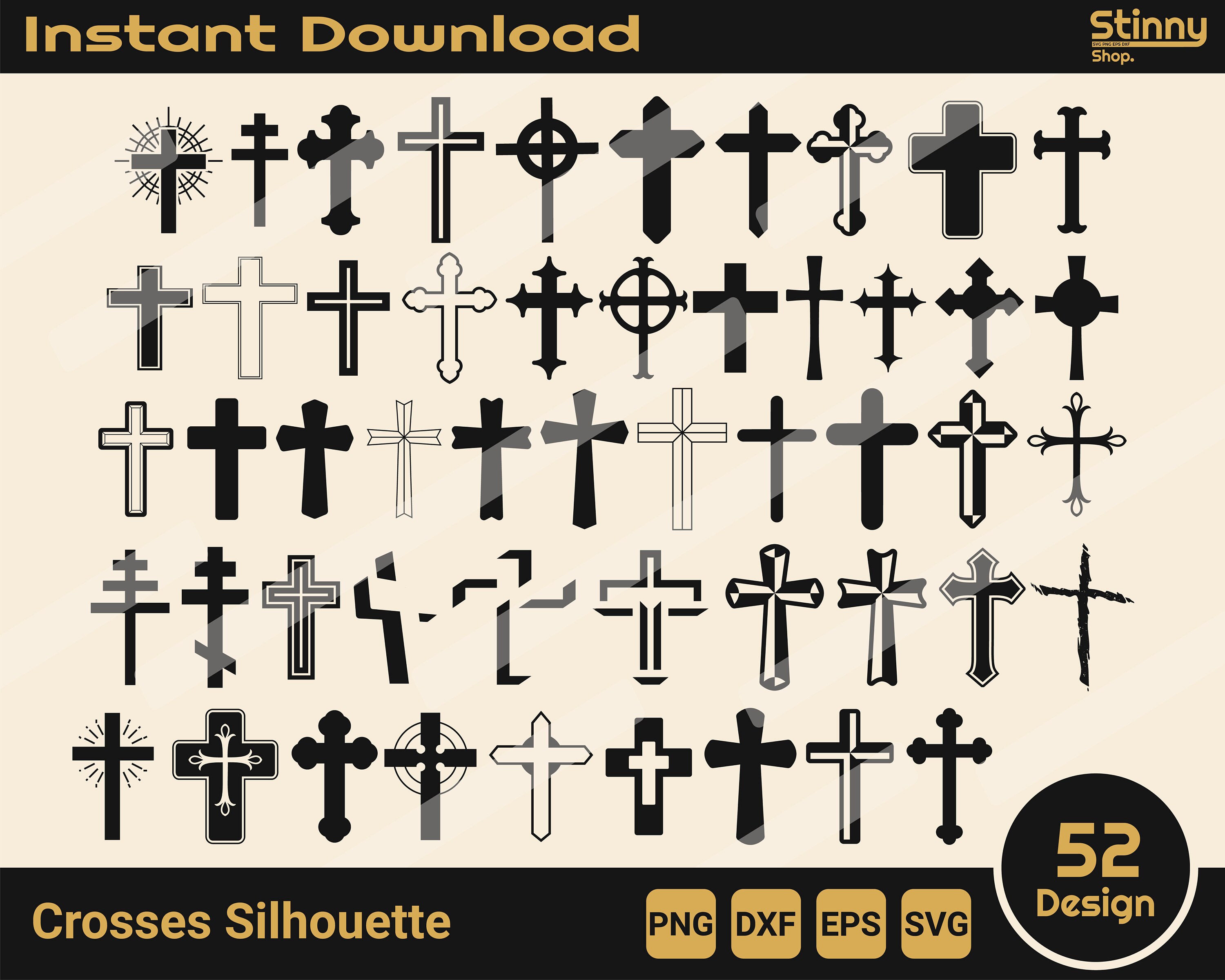 Crosses Silhouette Bundle Crosses Vector Svg Cross Decal - Etsy UK