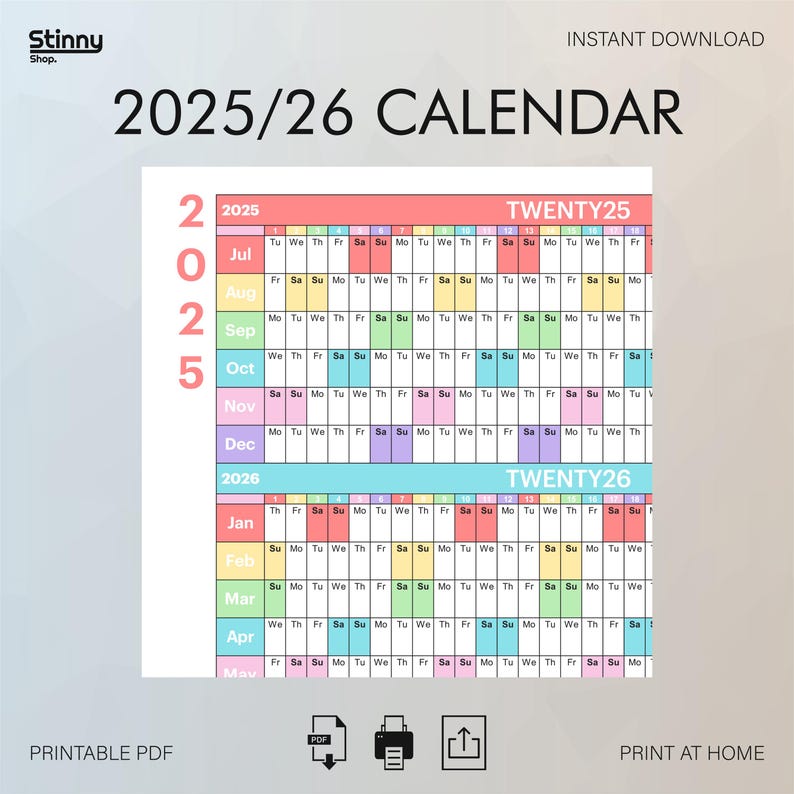 Calendário Acadêmico 2025 2026, Agenda Anual, Calendário Escolar ...