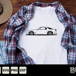 Japan Car Silhouete, Rx Svg, Car Png, Car Outlines, Car Printable ...