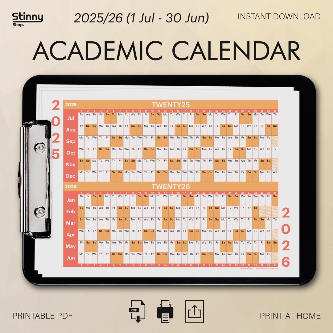 2025 2026 Academic Calendar, Large Calendar Wall Planner,2025 2026 ...