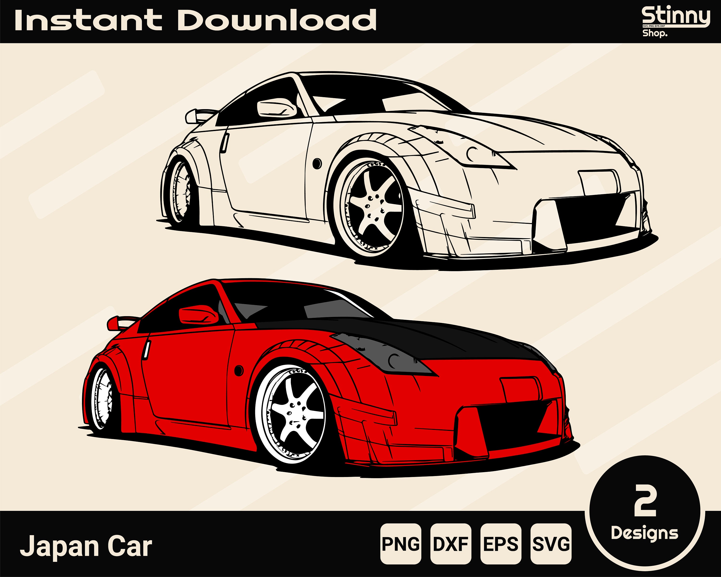 Japan Car Svg, Car Outlines, Line Art Svg, JDM Car Svg, Racing Car ...