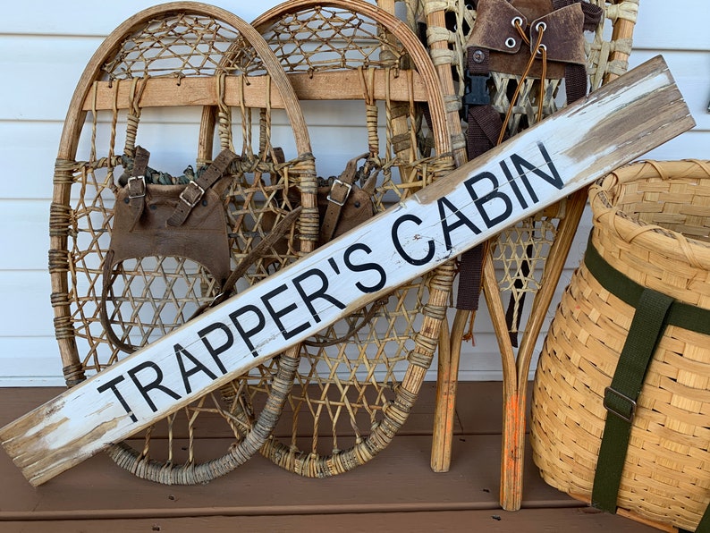 Trappers Cabin Rustic, Distressed Sign. - Etsy