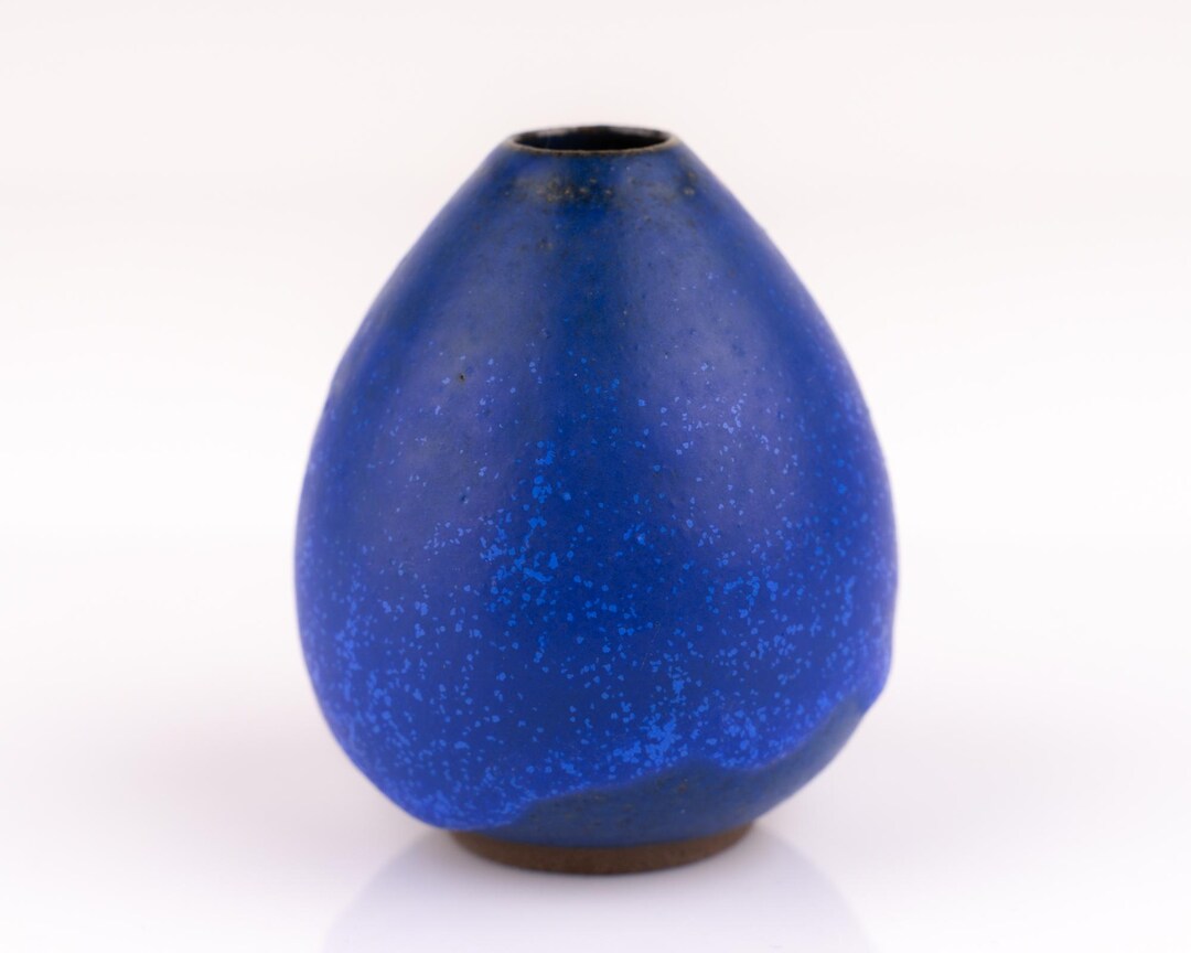 Vintage Studio Ceramic Signed Blue Crystal 50s Mid Century P0247 - Etsy