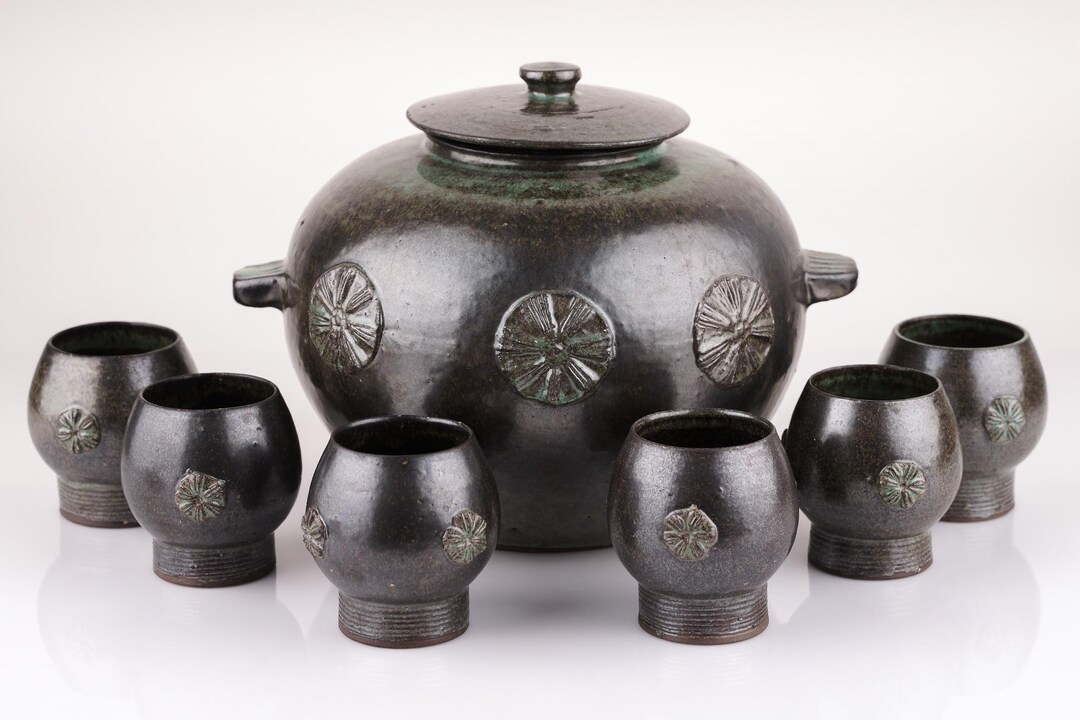 Mid Century Punch Service Set Gerda Körting Studio Ceramics Art Pottery ...