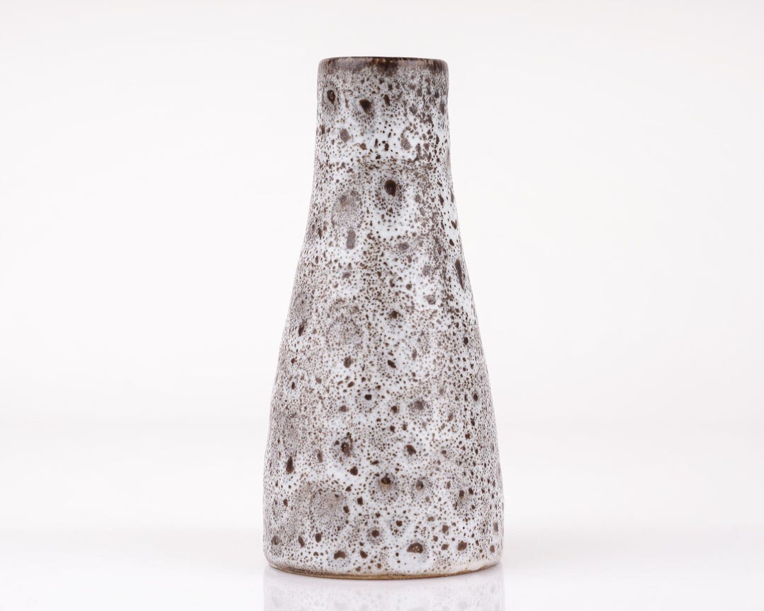 Lower Bar Vintage Vase Studio Ceramic KTU White Black Brown Fat Lava ...