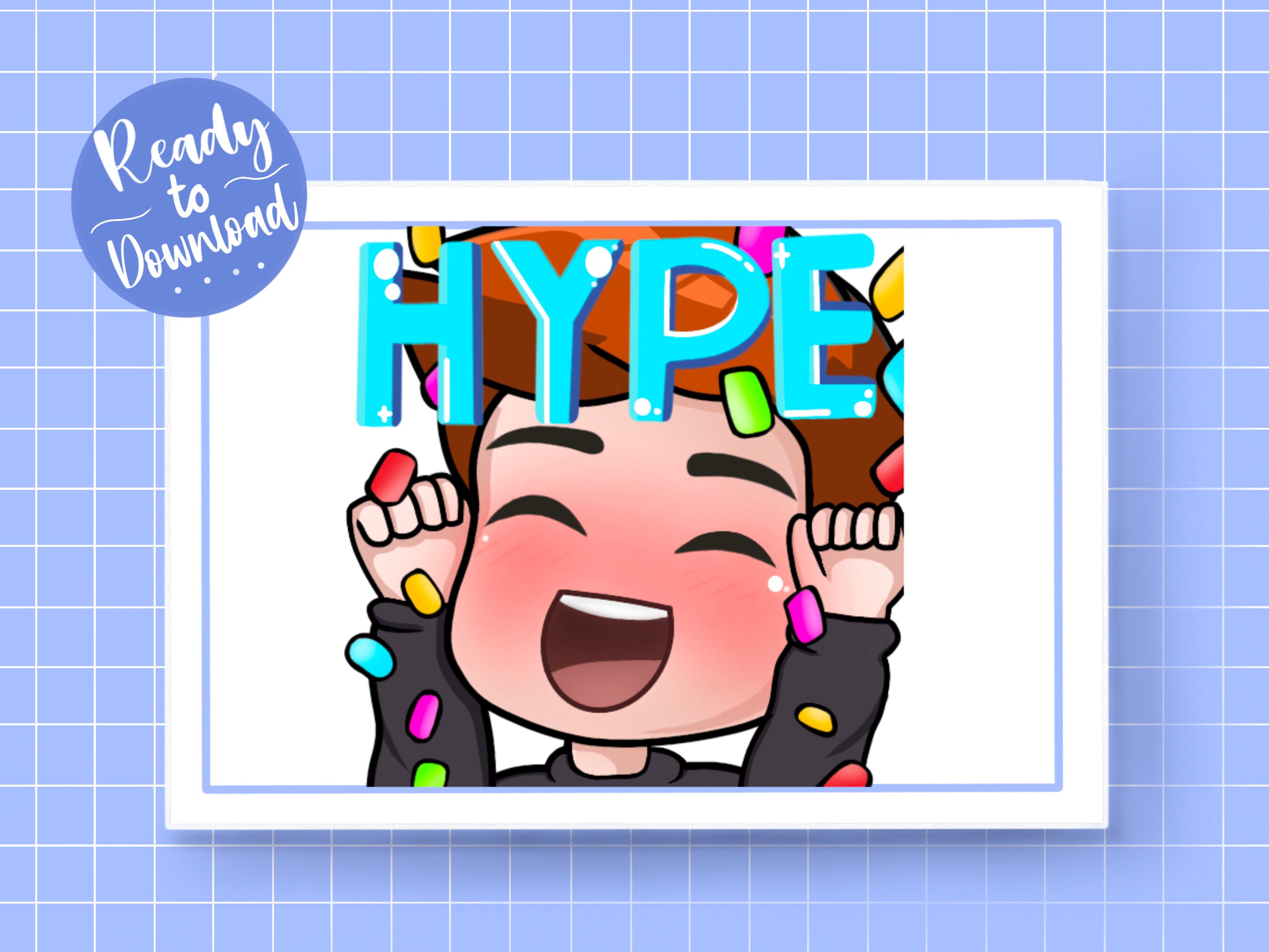 Twitch Emotes | Male Boy Chibi Emotes Ginger Hair/custom Eye Colour ...