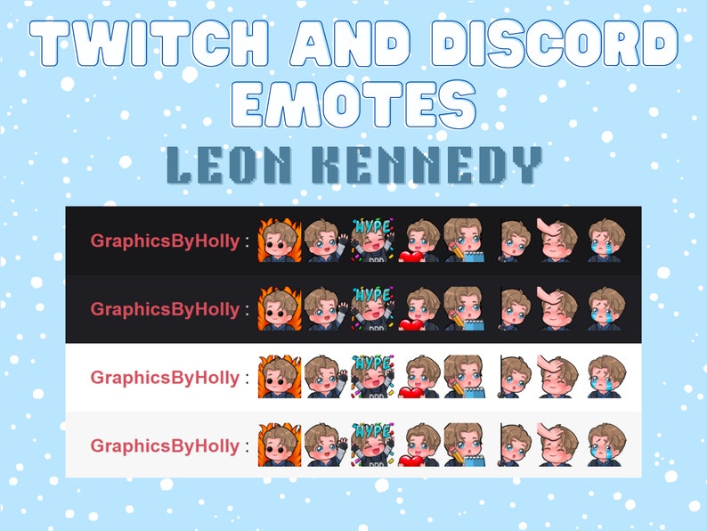 Leon Kennedy Emotes (8) | Instant Download | Resident Evil | Dead by ...