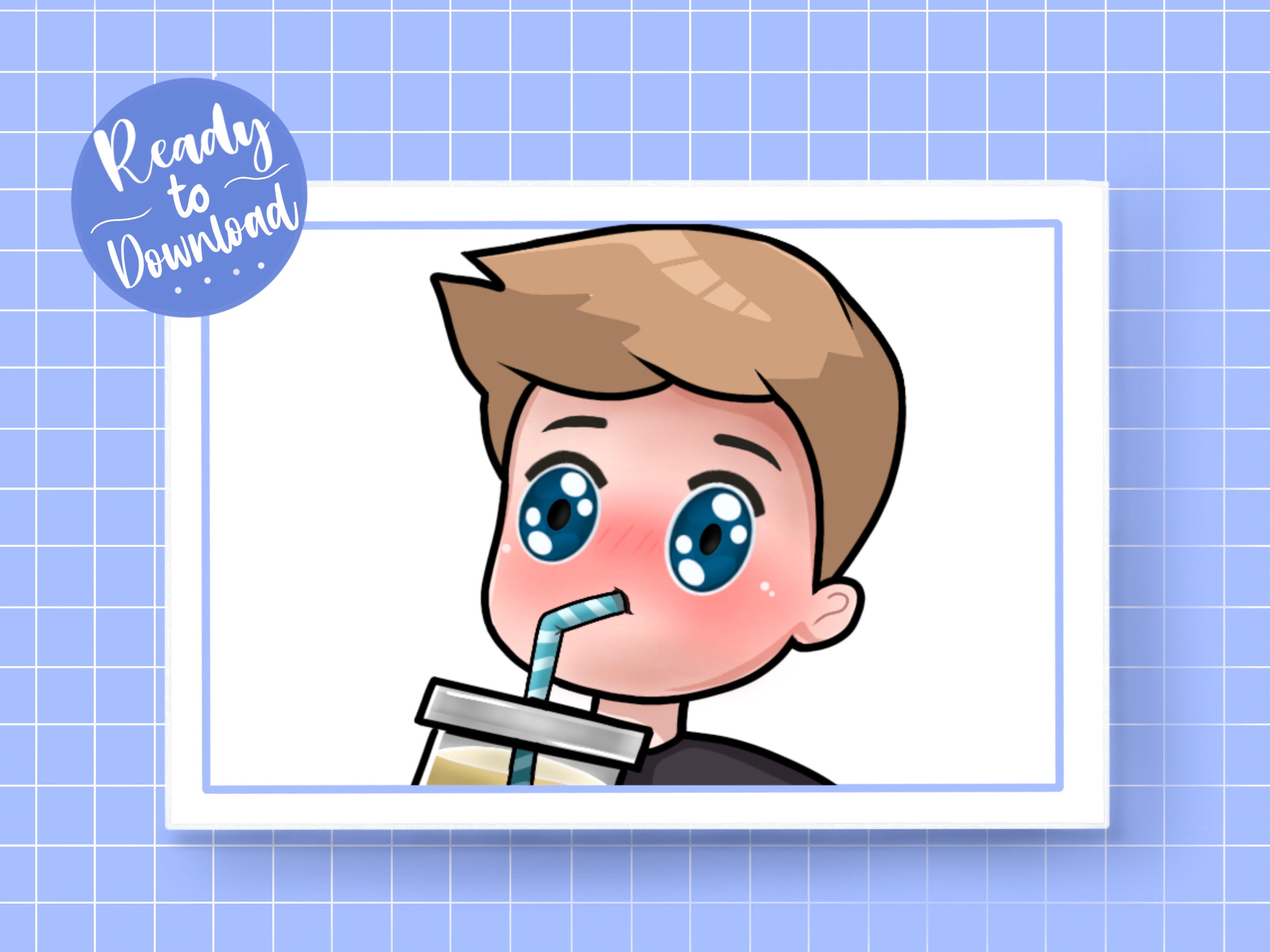 Twitch Emotes | Male Boy Chibi Emotes/blonde Hair | Hype | Sad | Slurp ...