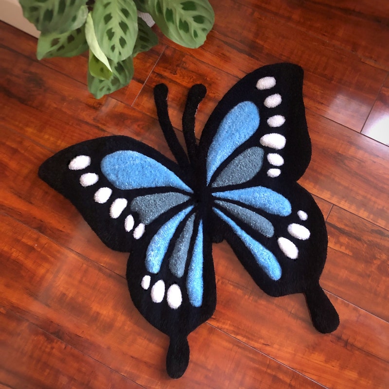 Butterfly Tufted Rug - Etsy