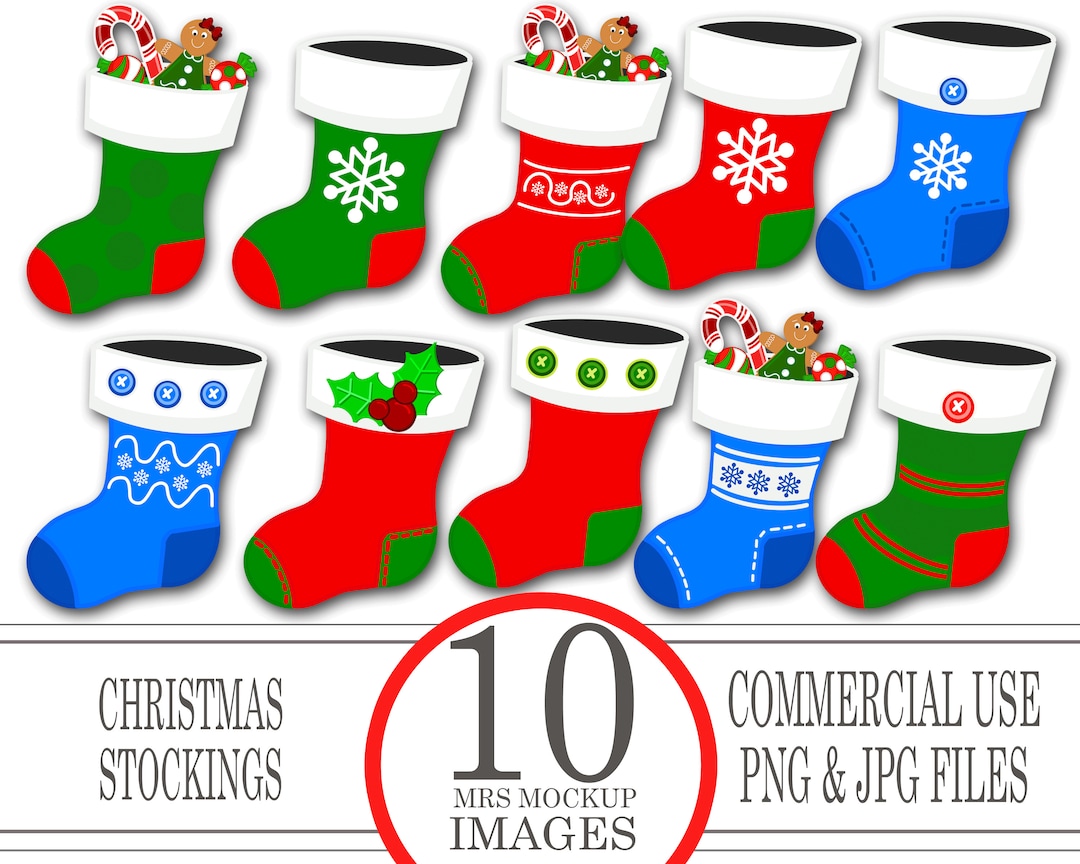 Christmas Stocking Clipart, Stocking Clipart, PNG, JPG, Transparent ...