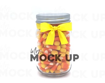 Halloween Candy Corn Jar - Etsy