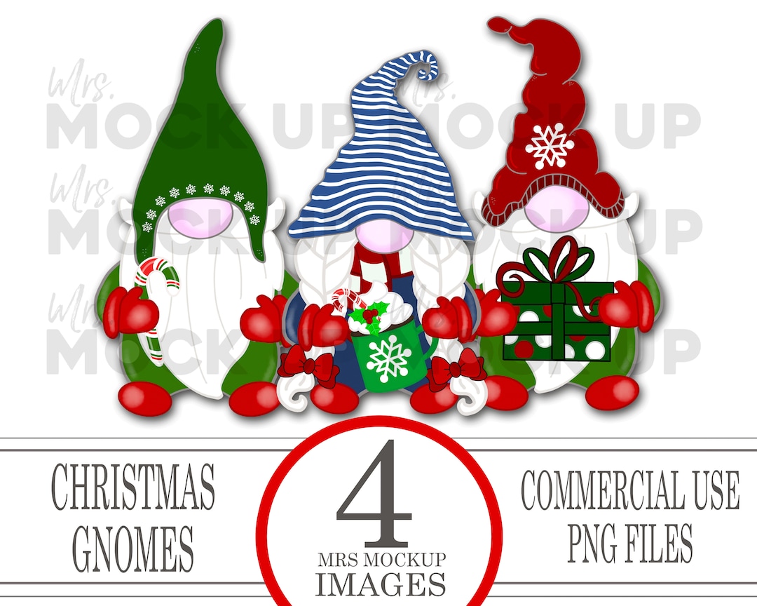 Christmas Gnome Clip Art, Christmas Gnomes Sublimation, Christmas ...