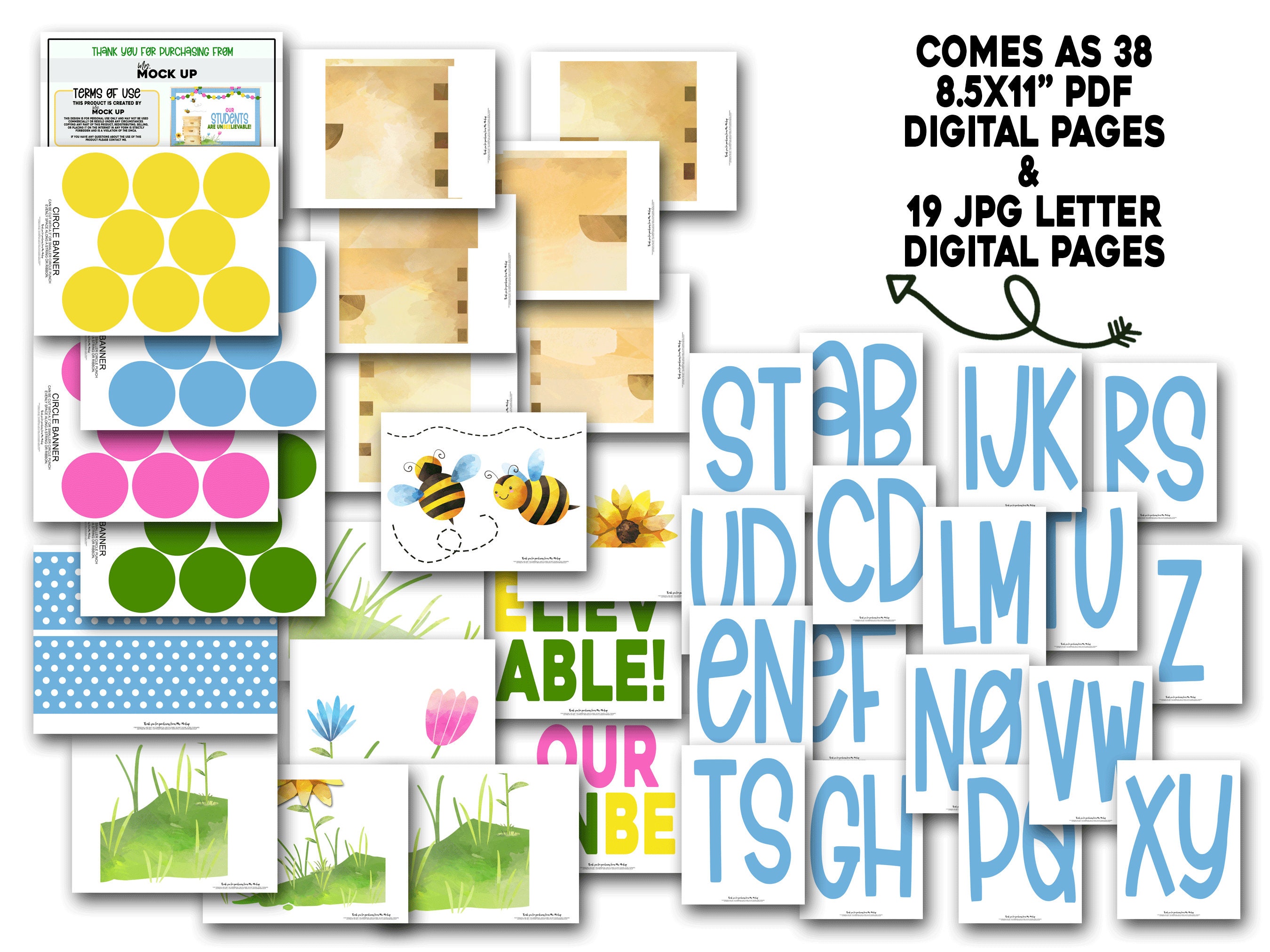 Classroom Bulletin Board Kit Spring Bulletin Board Our - Etsy