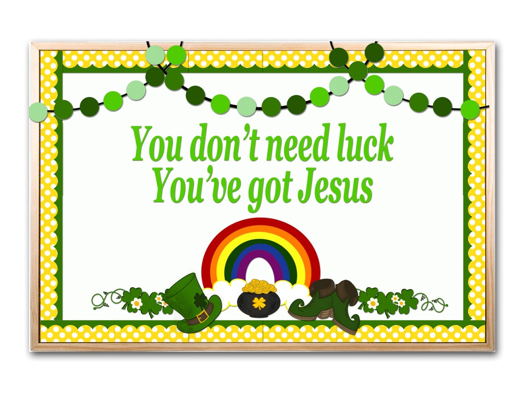 St Patrick's Day Bulletin Board Kit, Saint Patrick's Day Class Decor ...