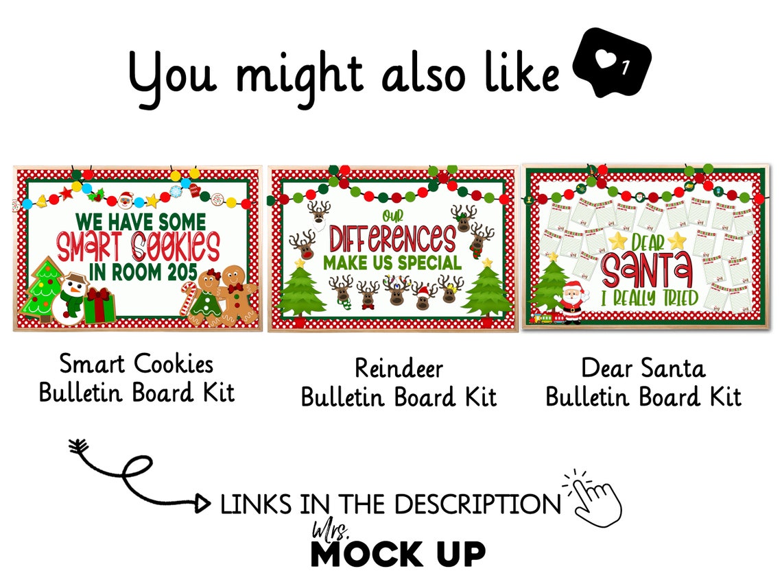 Christmas Bulletin Board Kit Holiday Bulletin Board - Etsy