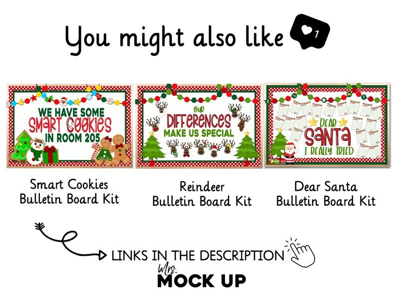 Christmas Bulletin Board Kit Holiday Bulletin Board - Etsy