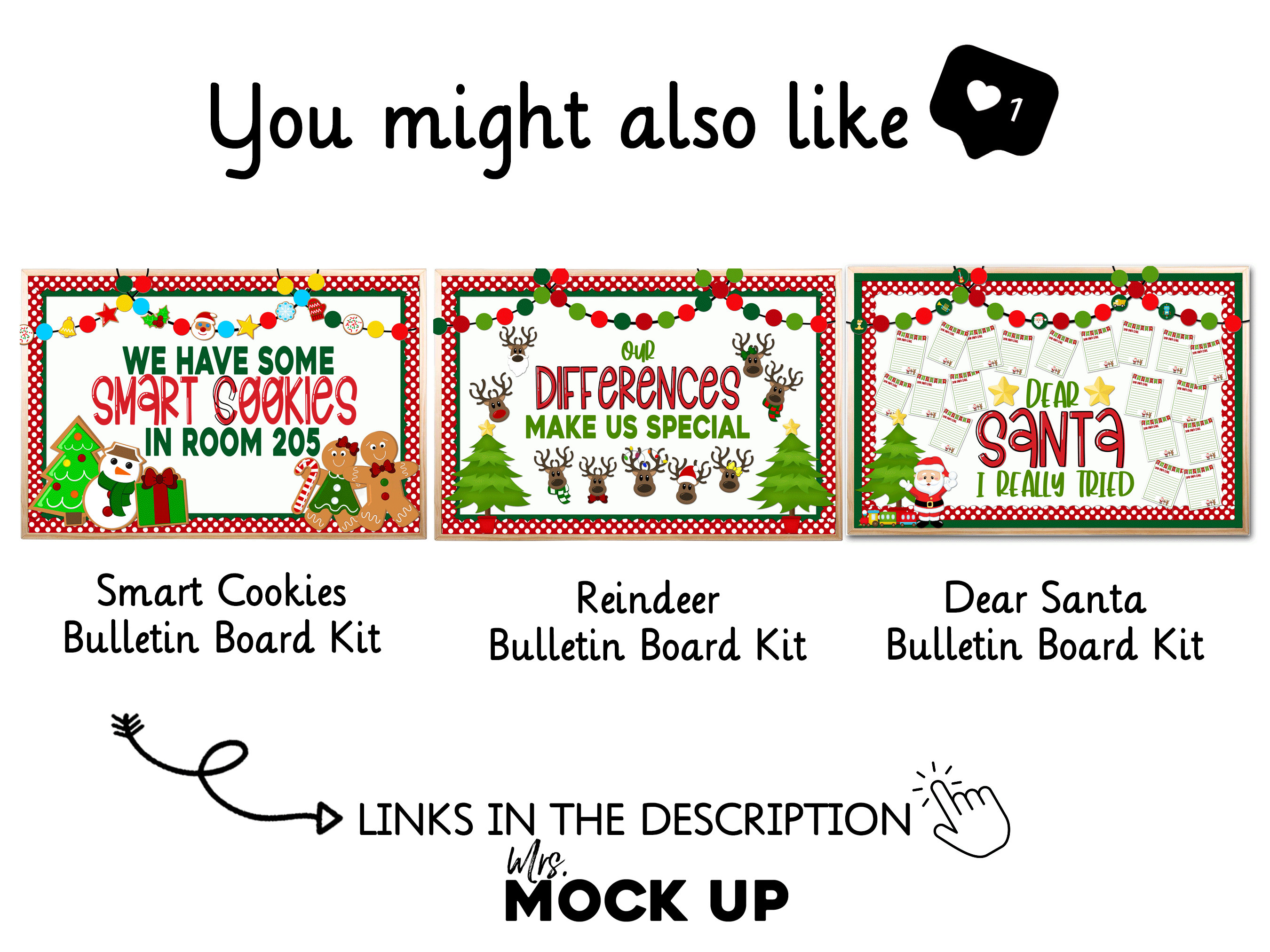 Christmas Bulletin Board Kit Holiday Bulletin Board - Etsy