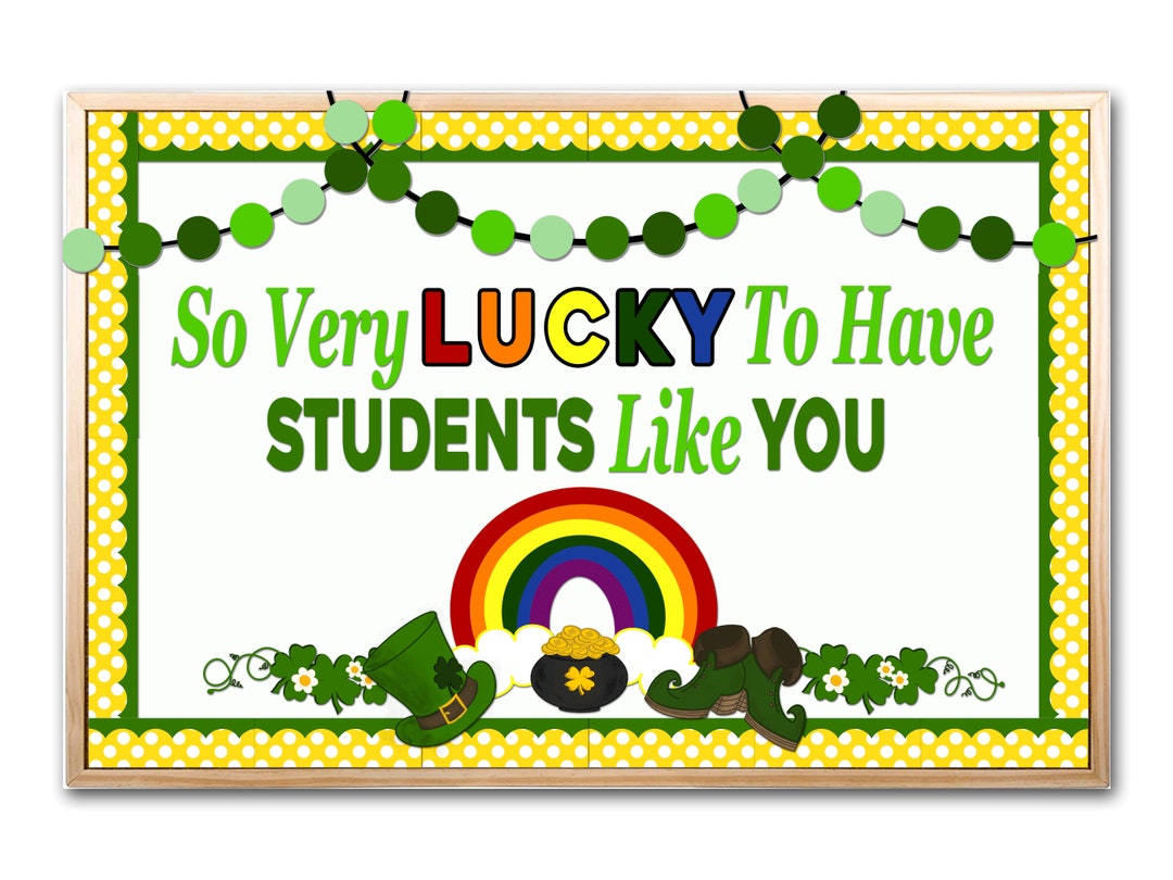 St Patrick's Day Bulletin Board Kit, Saint Patrick's Day Class Decor ...